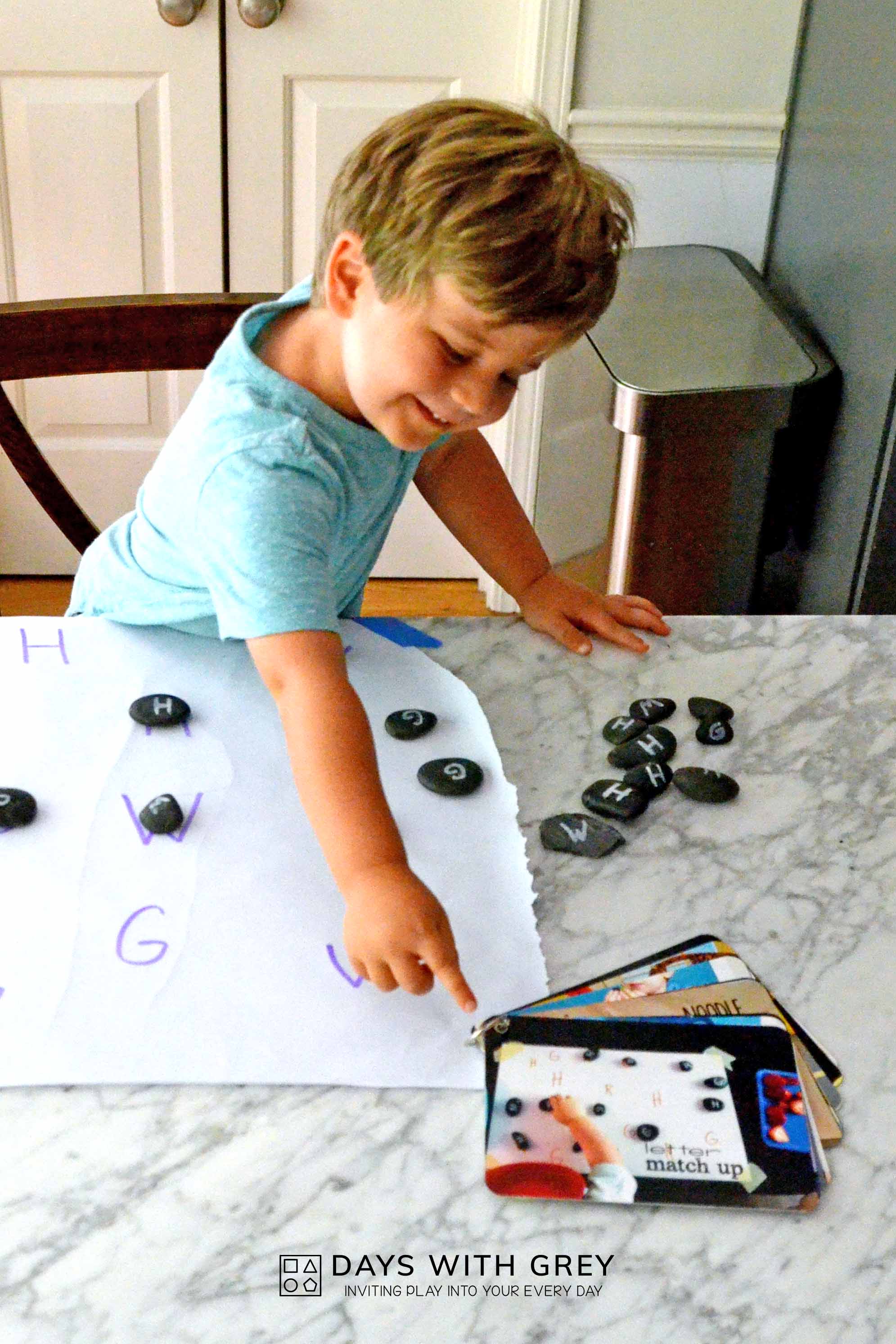 Rock Letters Alphabet Activity - Days With Grey