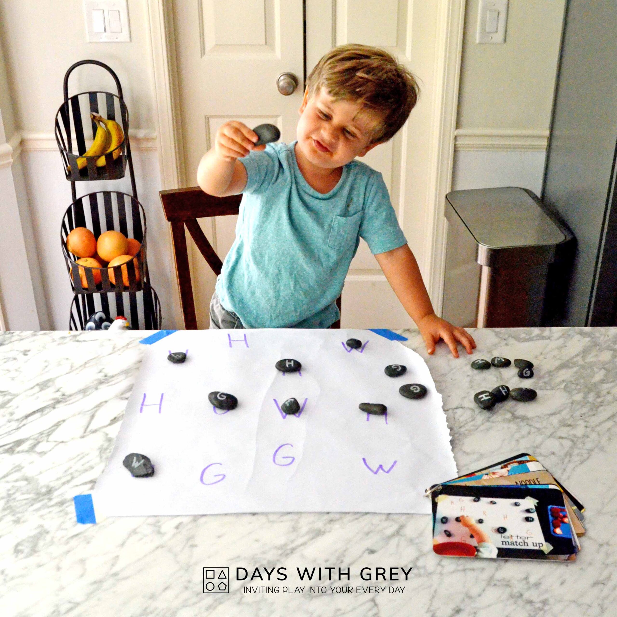 Rock Letters Alphabet Activity - Days With Grey