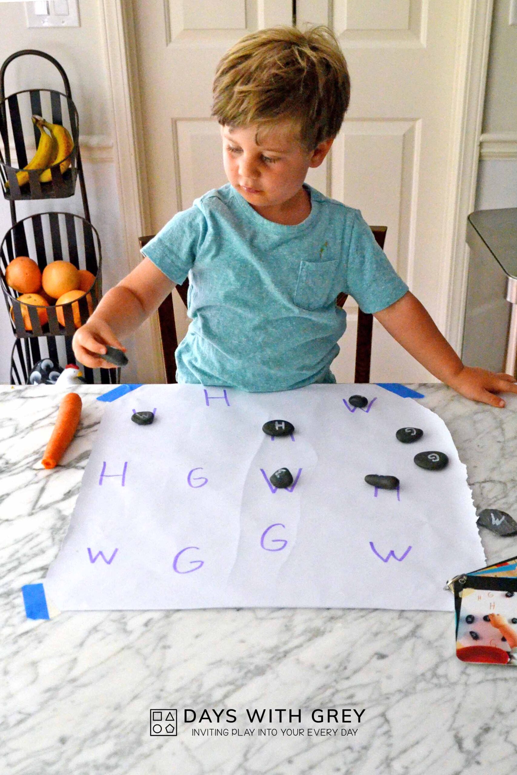 Rock Letters Alphabet Activity - Days With Grey