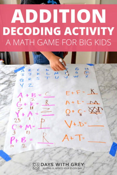 Super Fun Decoding Addition Activity - Days With Grey