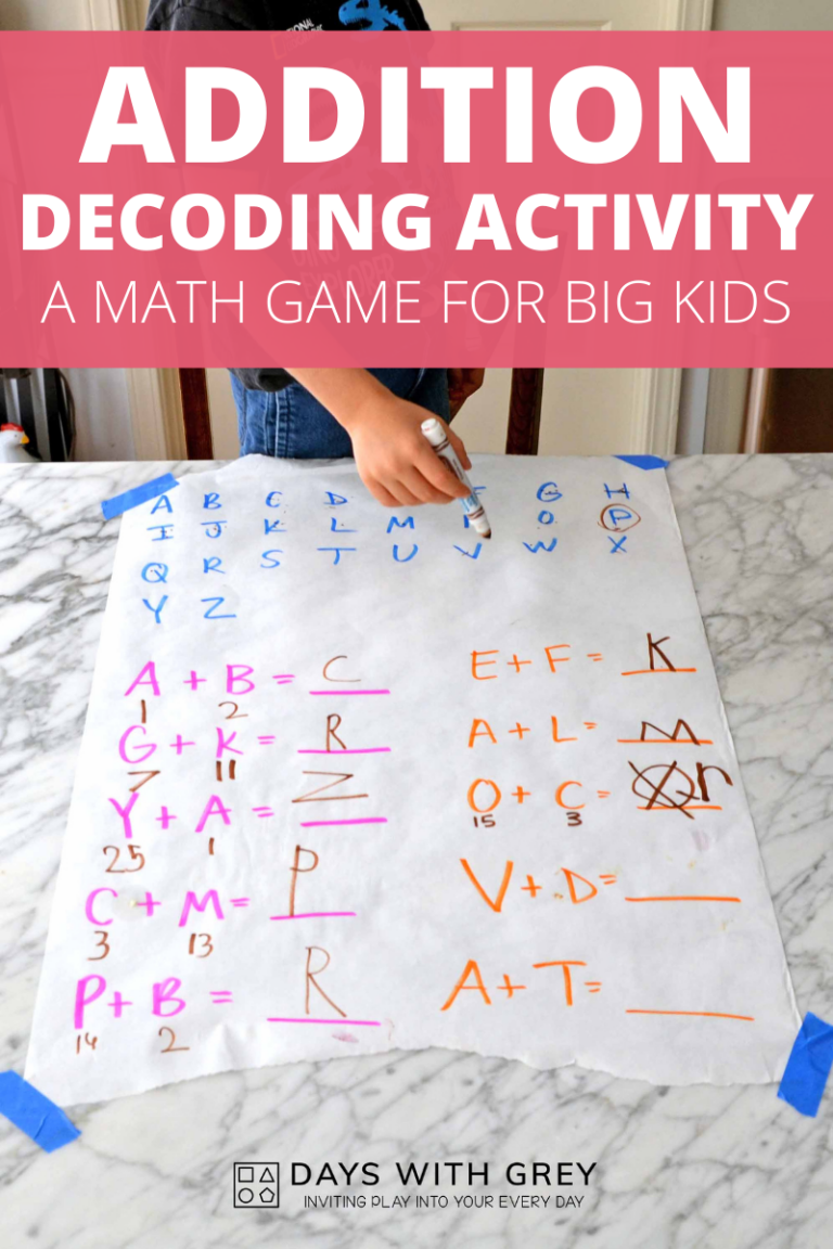 Super Fun Decoding Addition Activity - Days With Grey