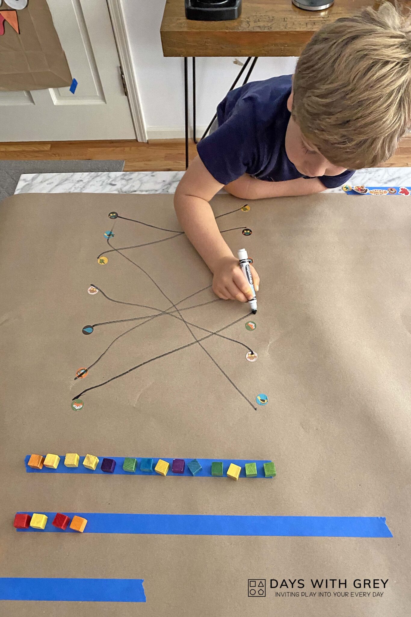 Thanksgiving Kid's Activity Table - Days With Grey