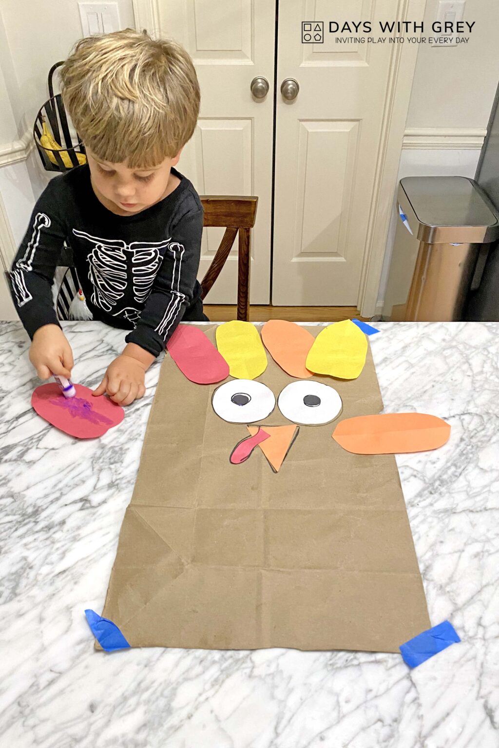 Paper Bag Turkey Craft - Days With Grey