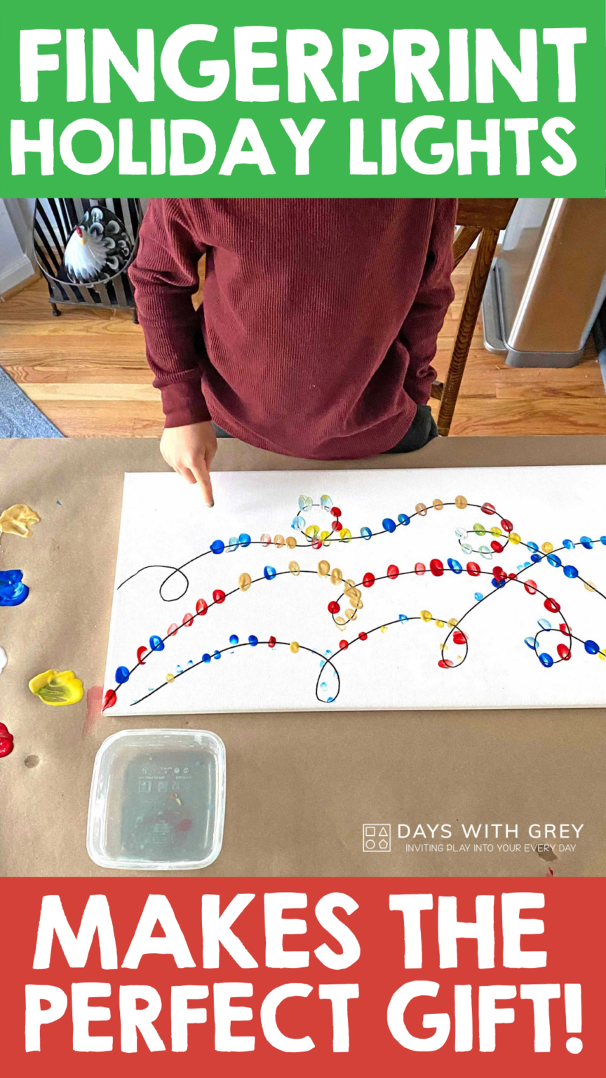 Fingerprint Christmas Painting for Kids - Days With Grey