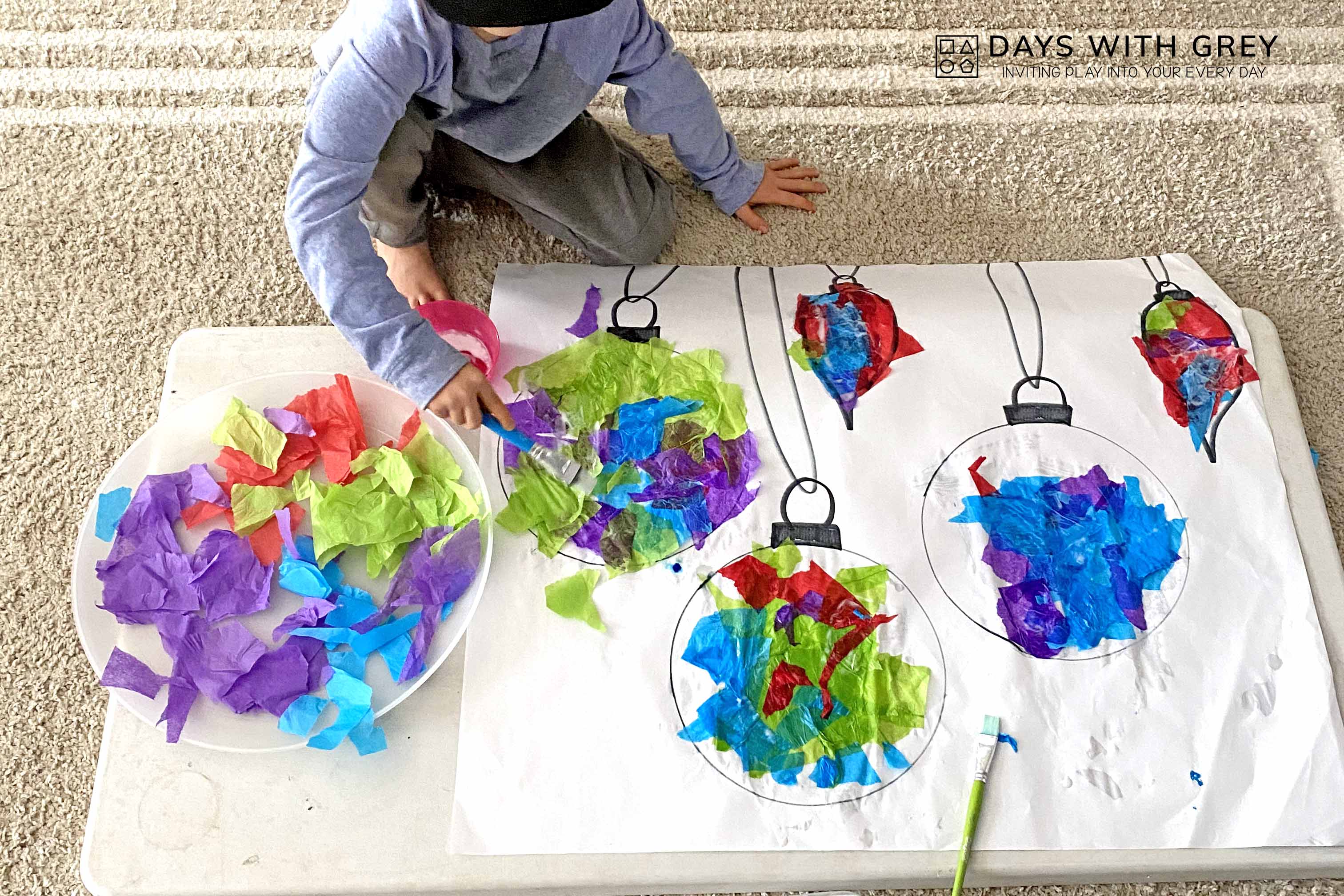 Tissue Paper Ornament Poster - Days With Grey