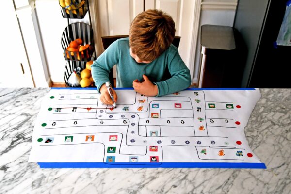 Sticker Maze; a Fine Motor Win! - Days With Grey