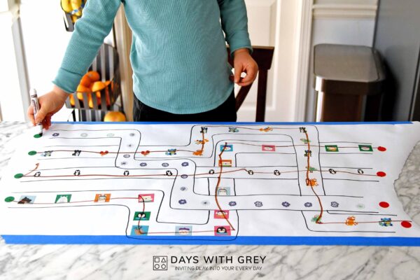 Sticker Maze; a Fine Motor Win! - Days With Grey