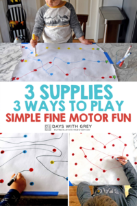 Dot to Dot Fine Motor Activity - Days With Grey