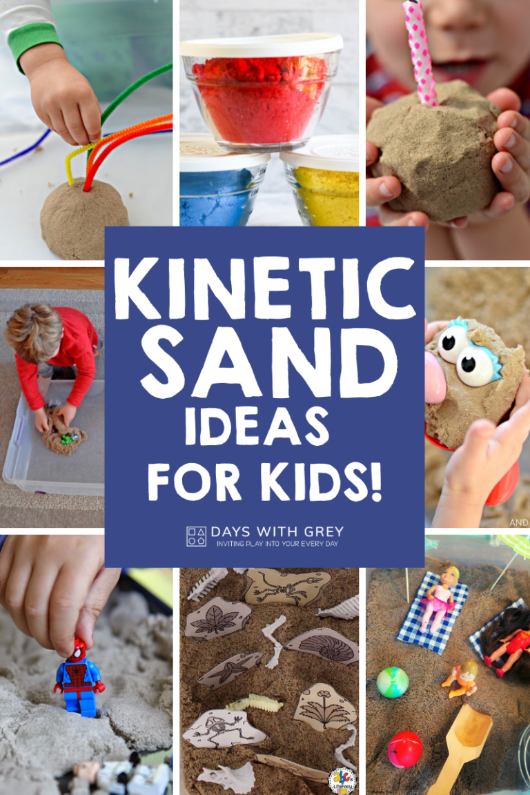 Kinetic Sand for Kids - 20+ Ways to Play - Days With Grey
