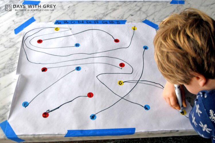Dot to Dot Fine Motor Activity - Days With Grey