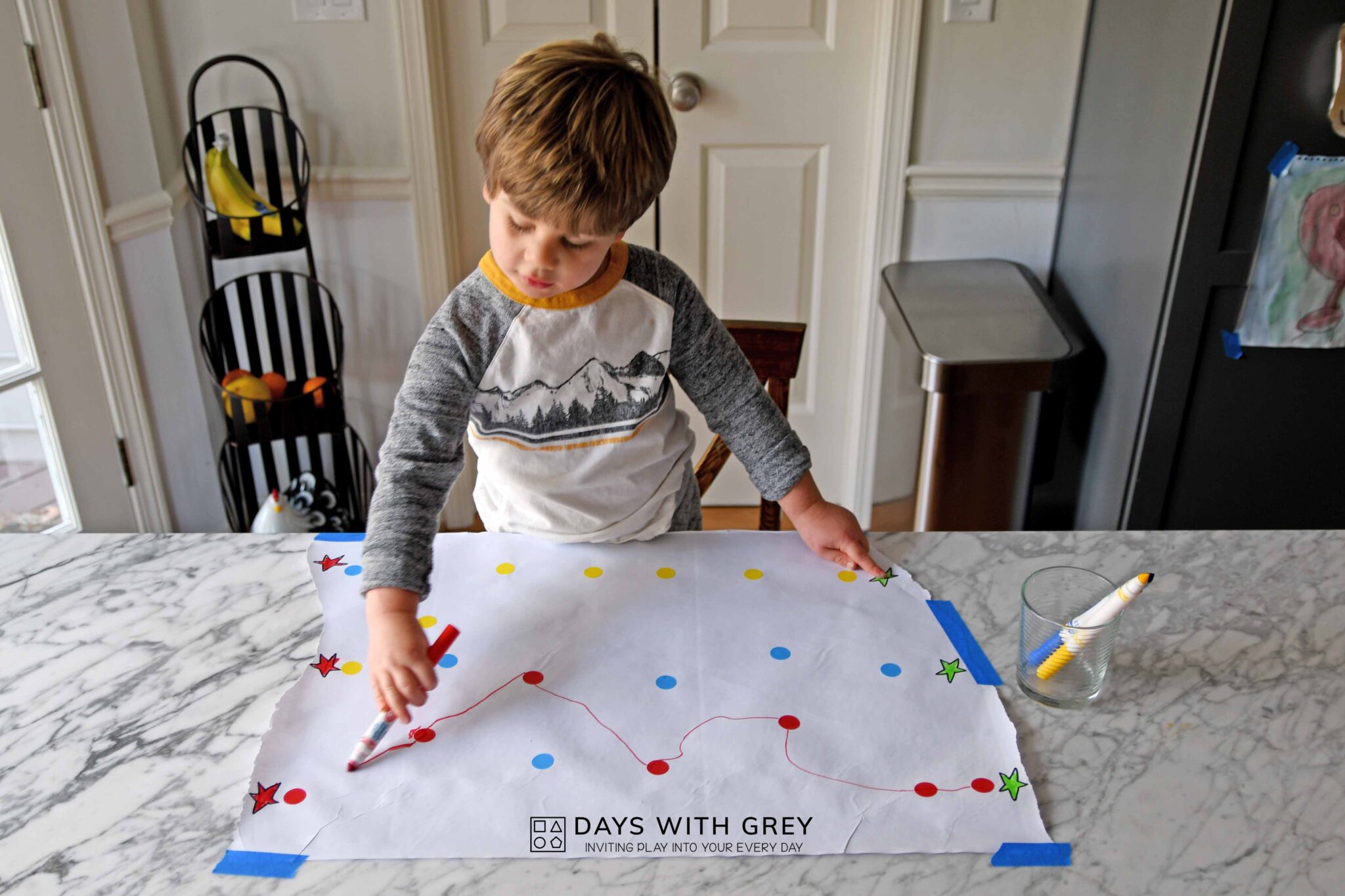 Dot to Dot Fine Motor Activity - Days With Grey