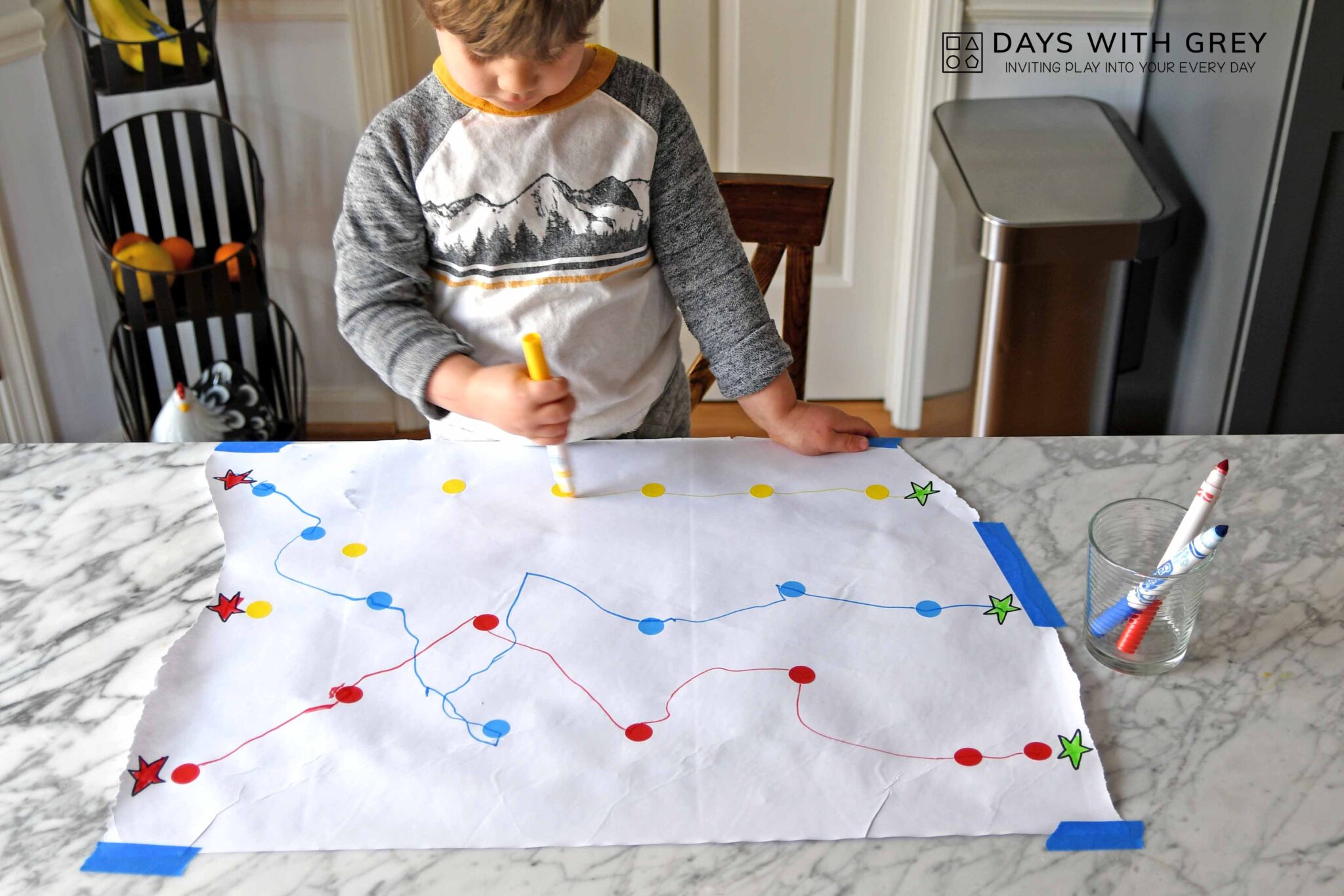 Dot to Dot Fine Motor Activity - Days With Grey