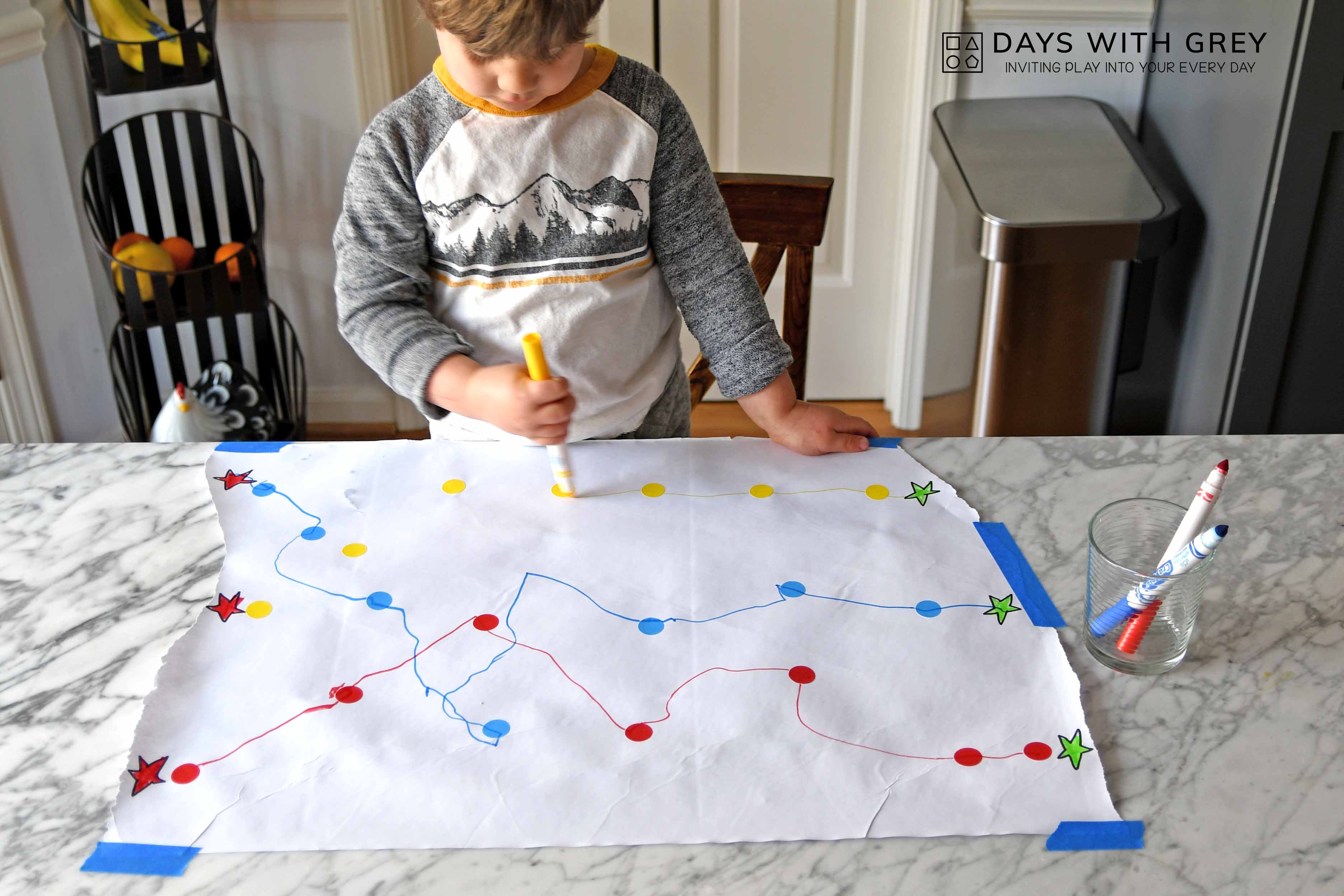 Dot to Dot Fine Motor Activity - Days With Grey
