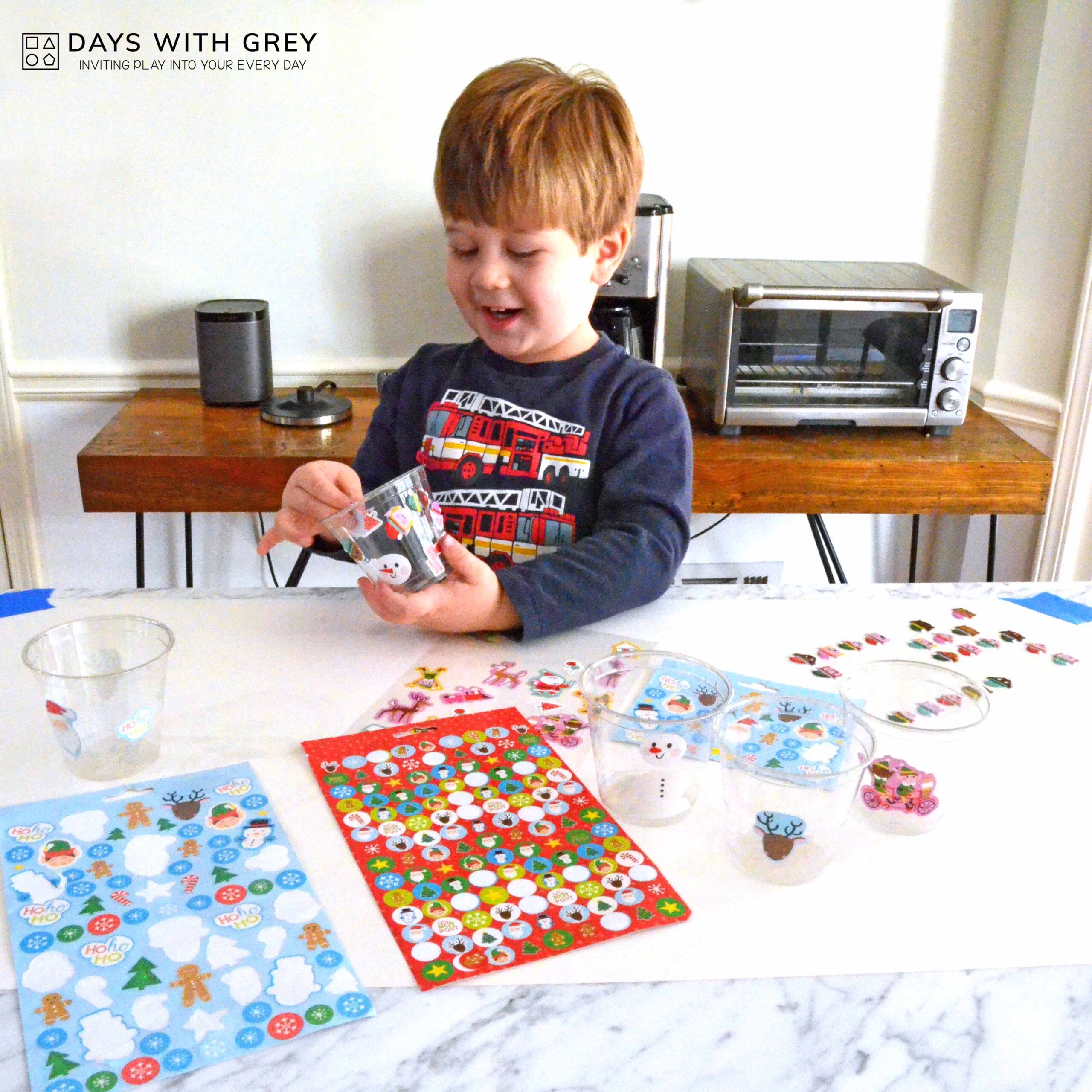 Christmas Sticker Cups - Days With Grey
