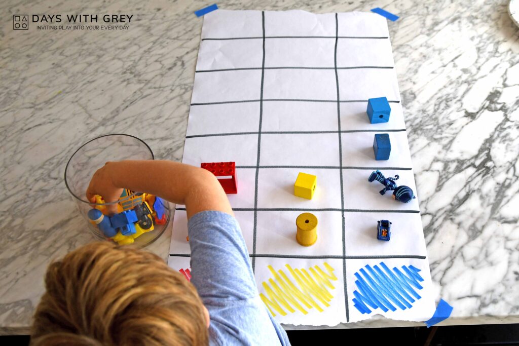 Primary Color Toy Graph - Days With Grey