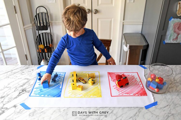 Primary Color Toy Sort - Days With Grey