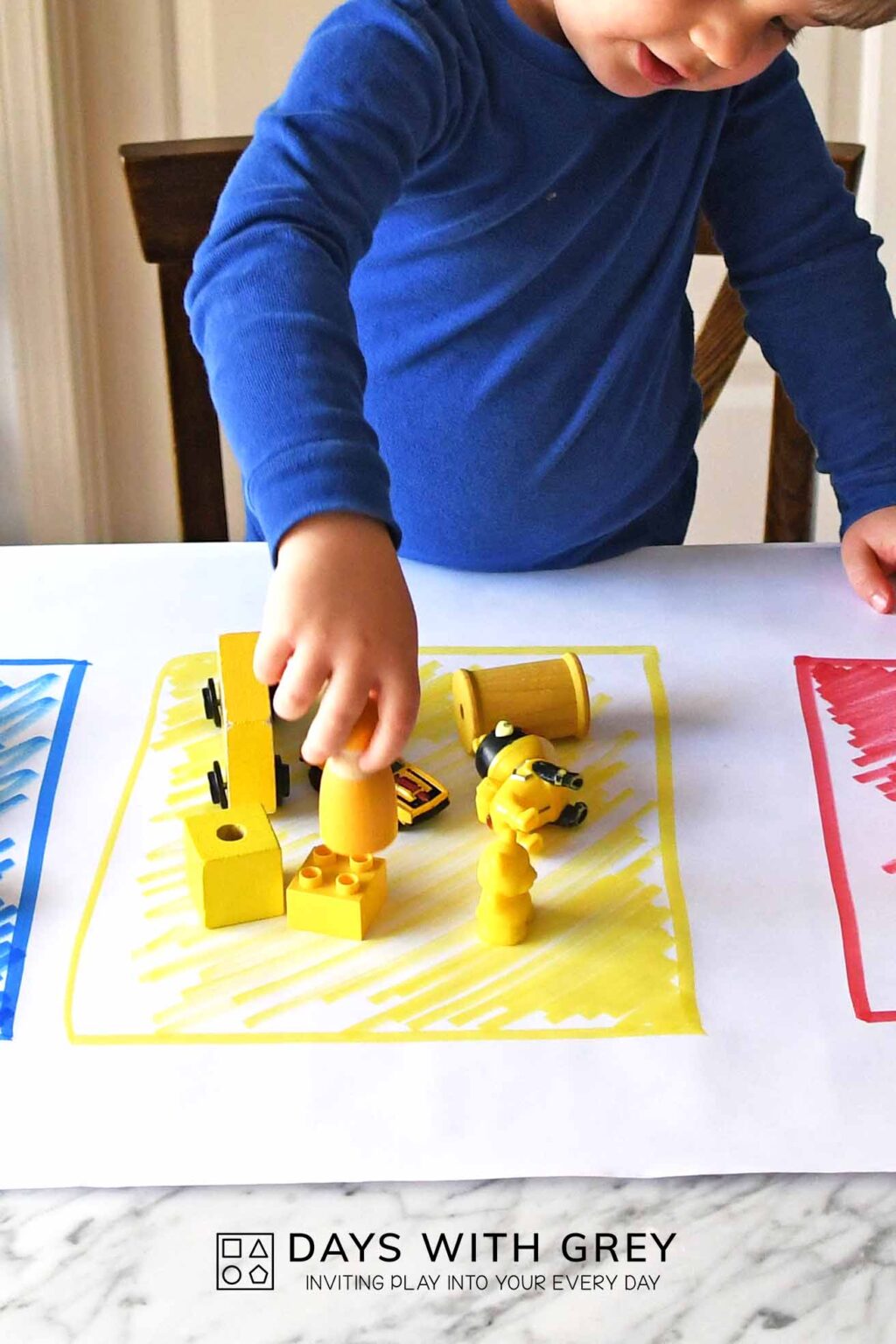 Primary Color Toy Sort - Days With Grey