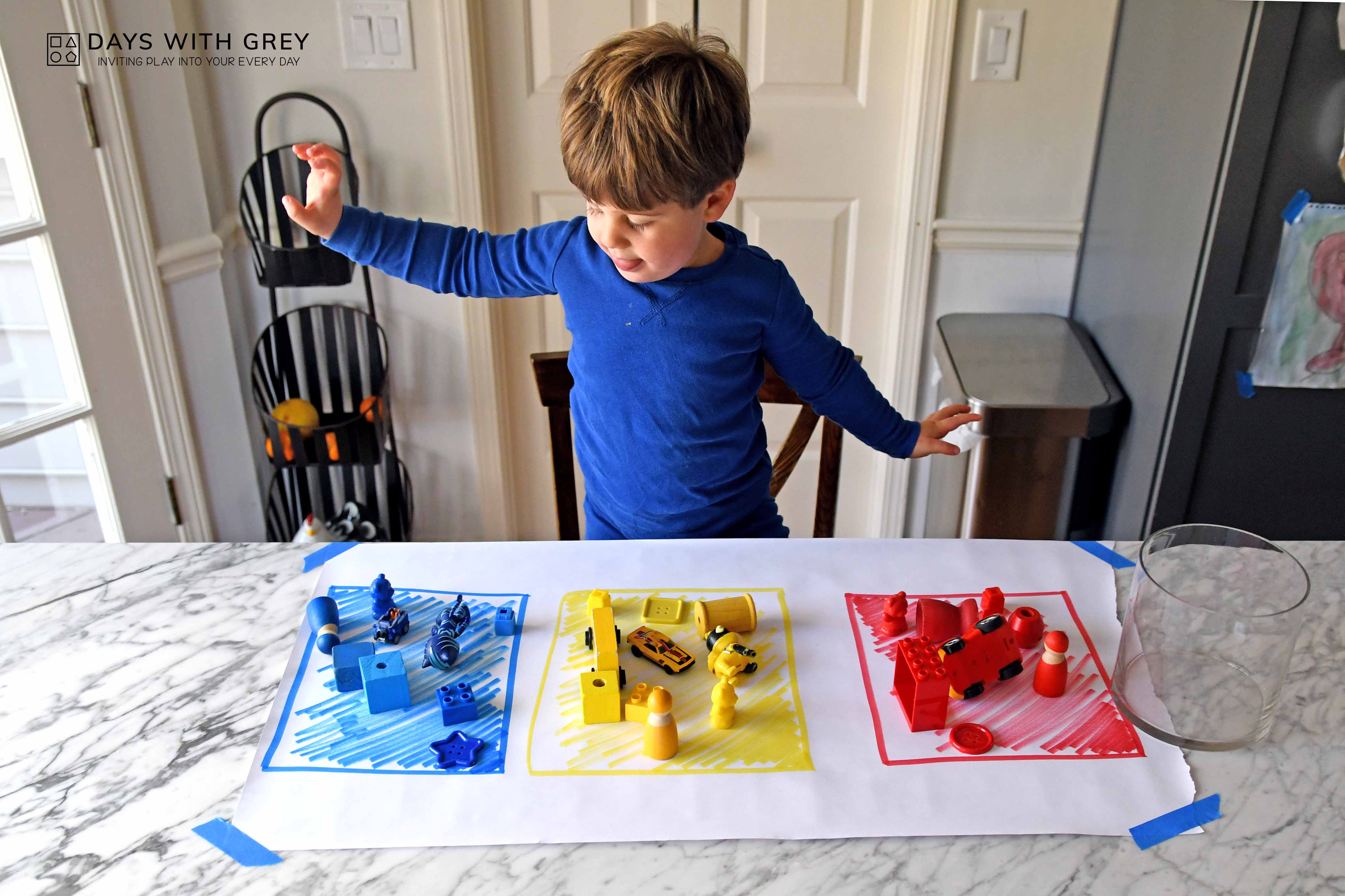 Primary Color Toy Sort - Days With Grey