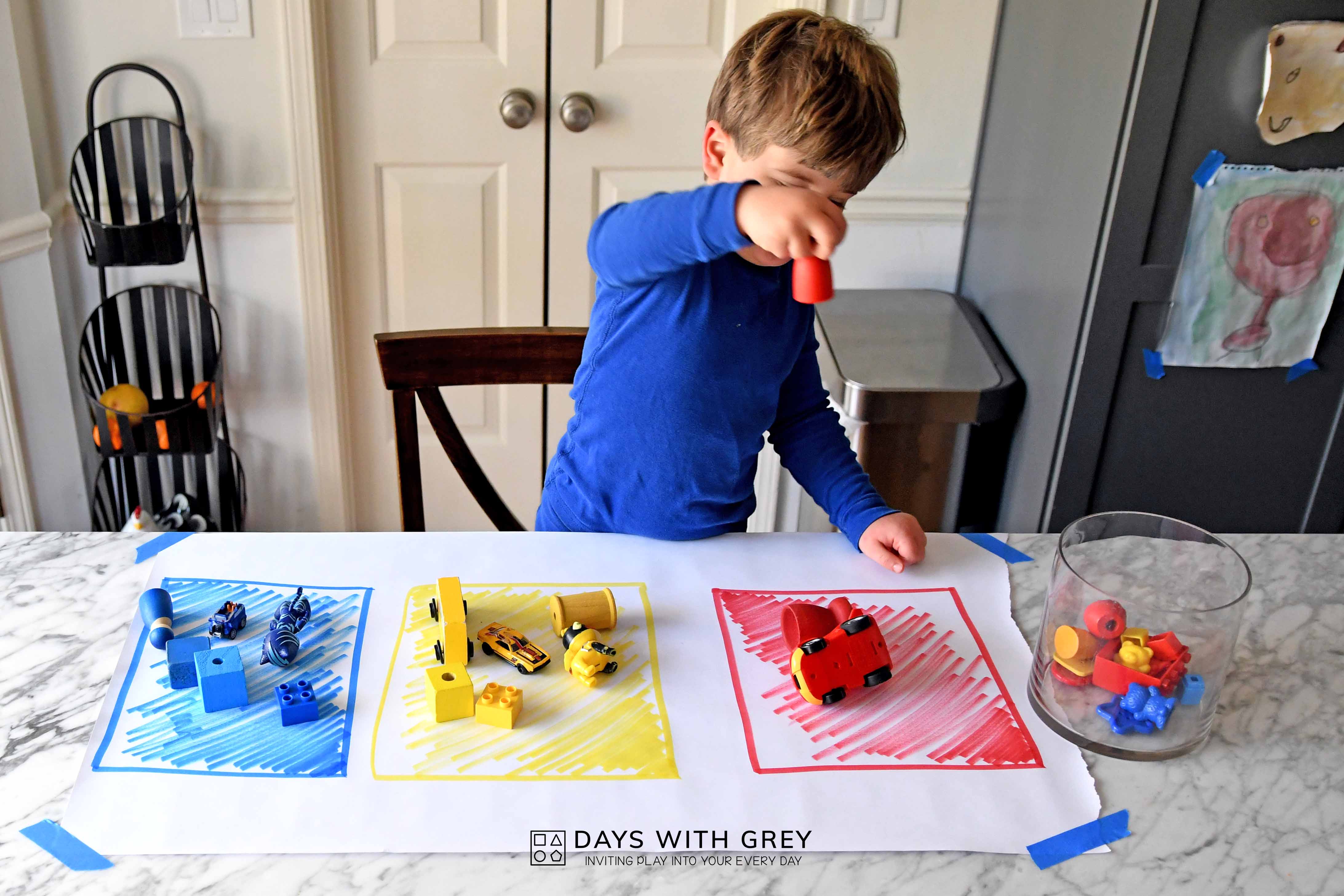 Primary Color Toy Sort - Days With Grey