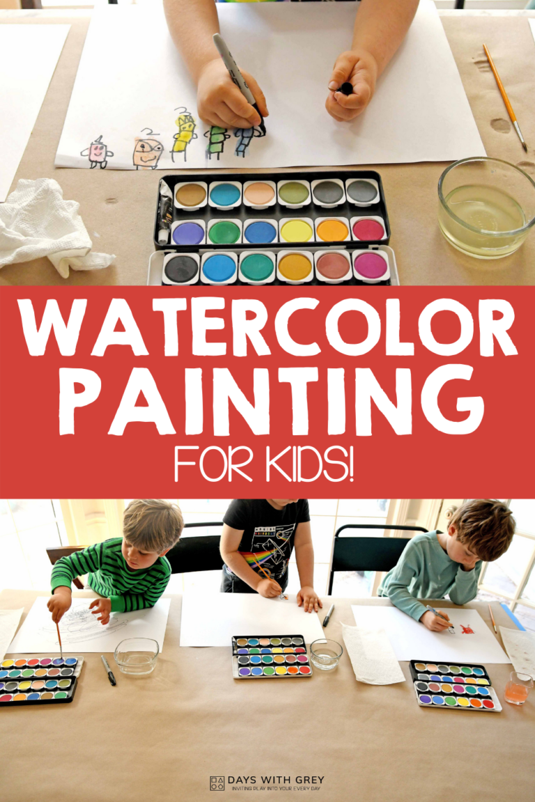 Watercolor Painting for Kids - Days With Grey