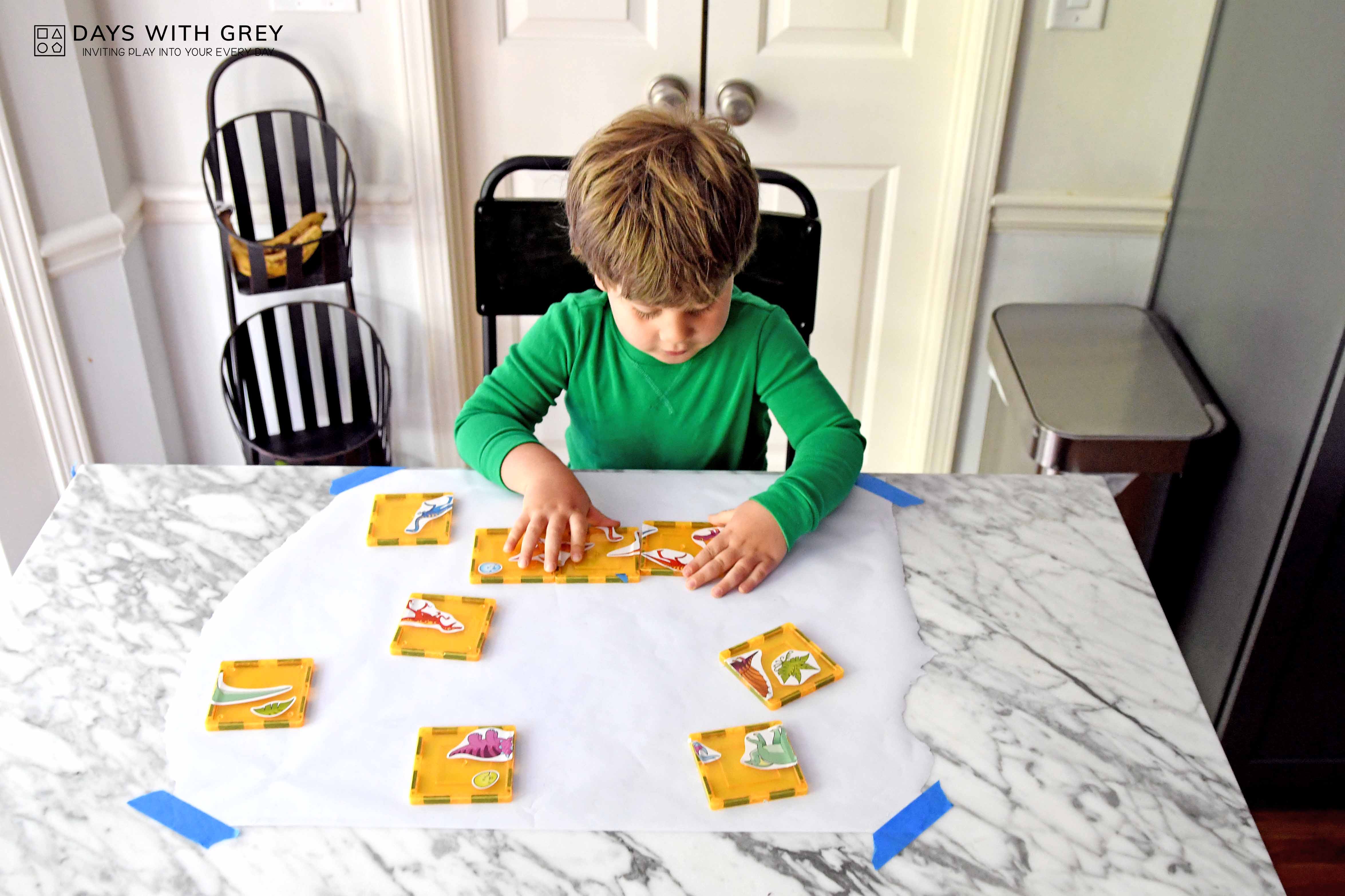 Magnetic Tile Sticker Puzzle - Days With Grey