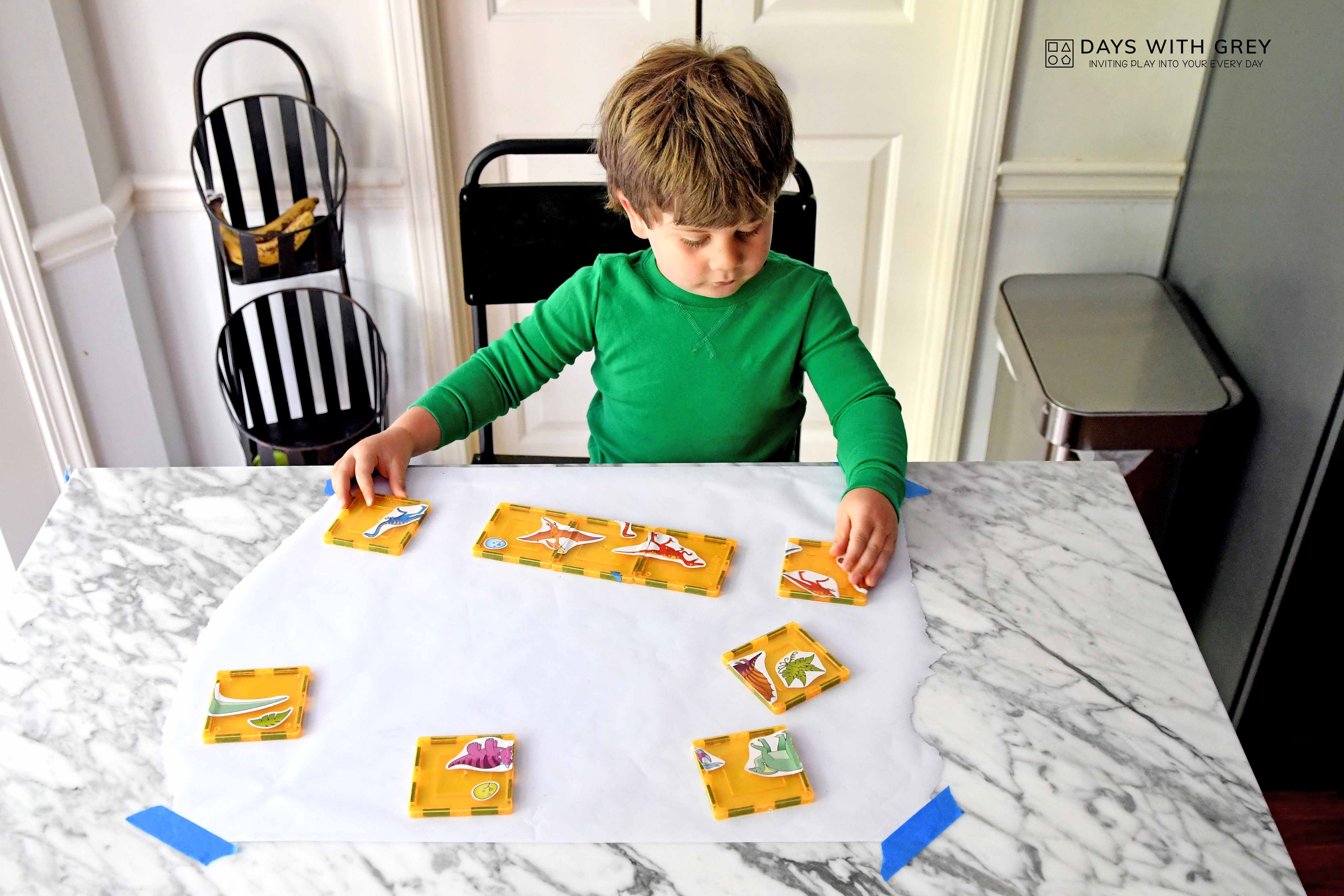 Magnetic Tile Sticker Puzzle - Days With Grey