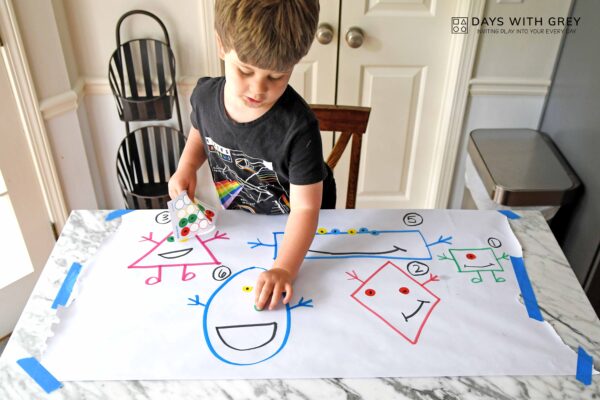 Shape People; Toddler Counting Activity - Days With Grey