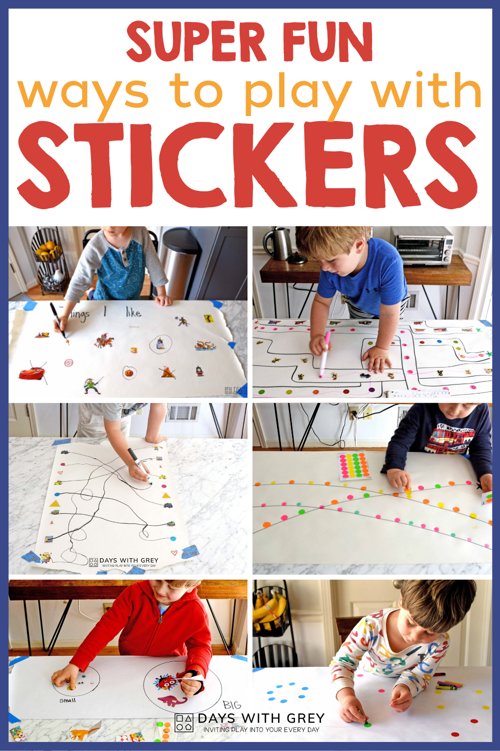 12 Sticker Activities - Days With Grey