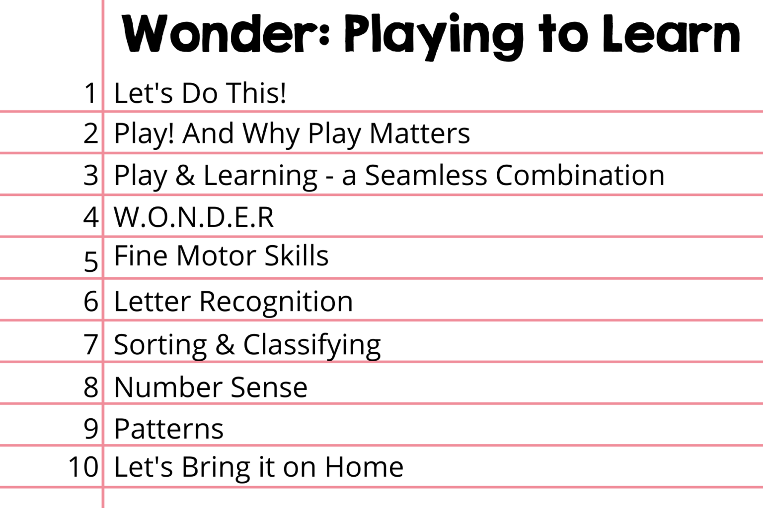 Wonder: Playing to Learn Online Course - Days With Grey