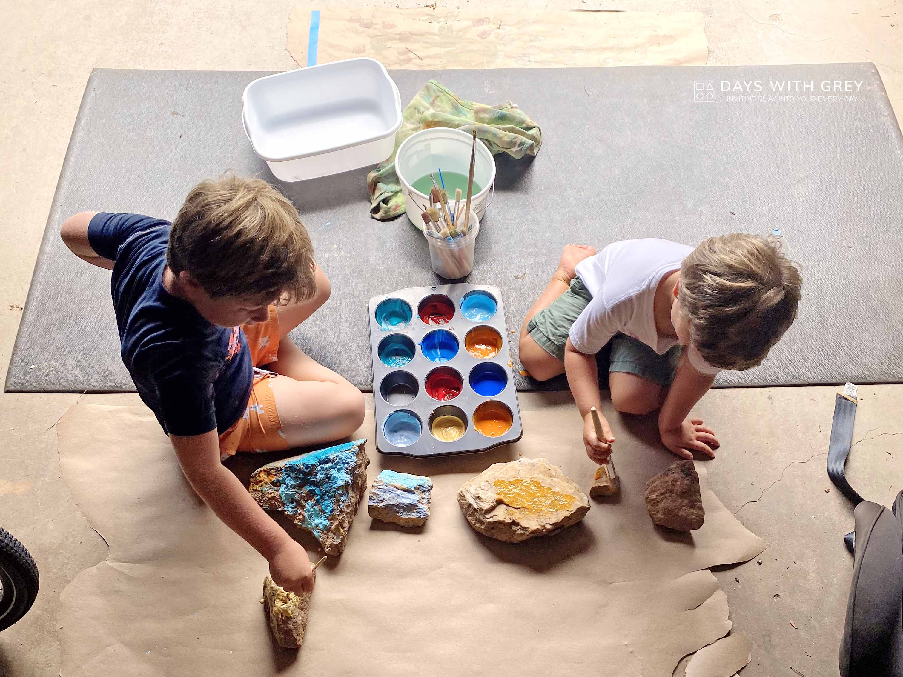 Painting Rocks: an Easy Art Activity for Kids - Days With Grey