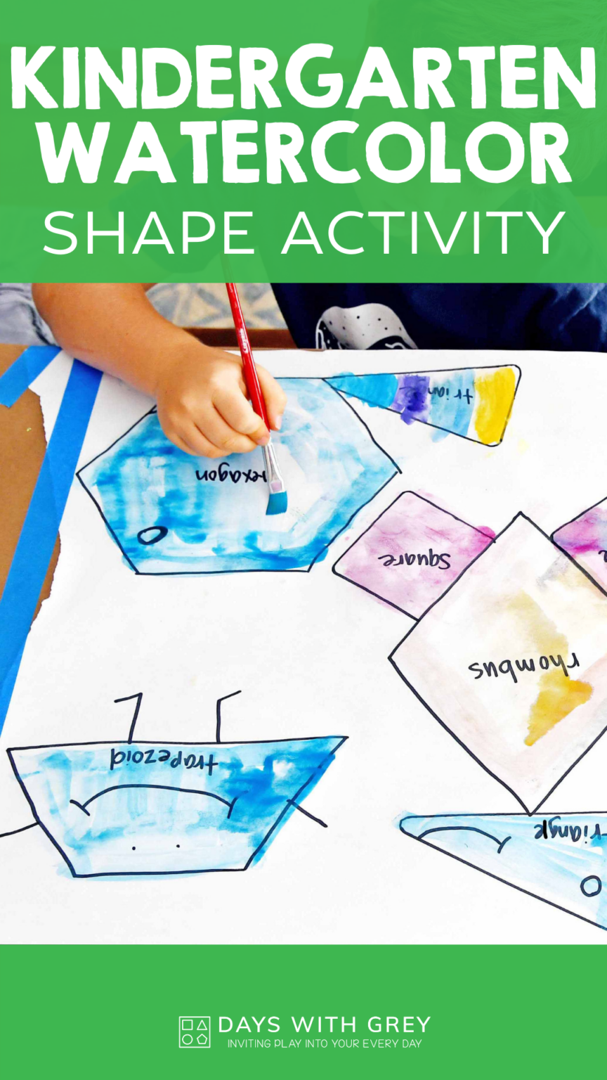 Watercolor Shape Painting - Days With Grey