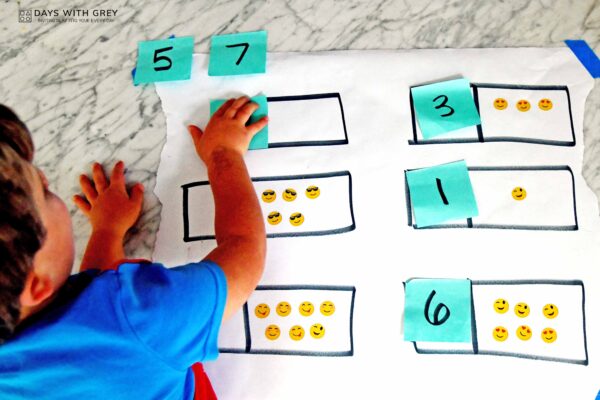 Sticker Number Match - Days With Grey