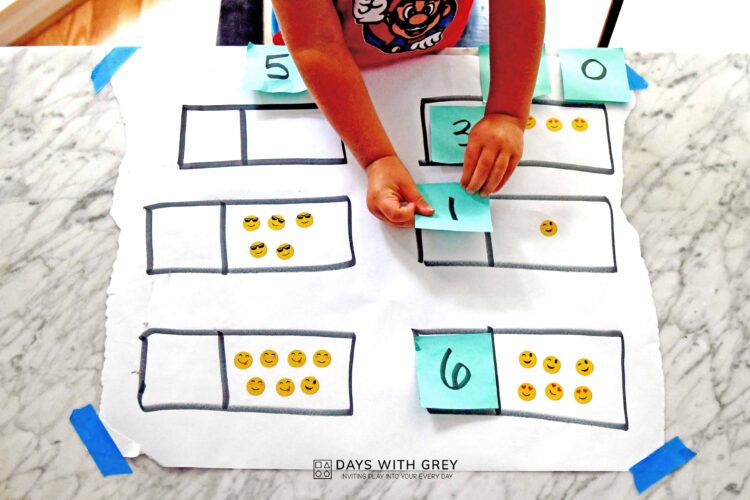 Sticker Number Match - Days With Grey