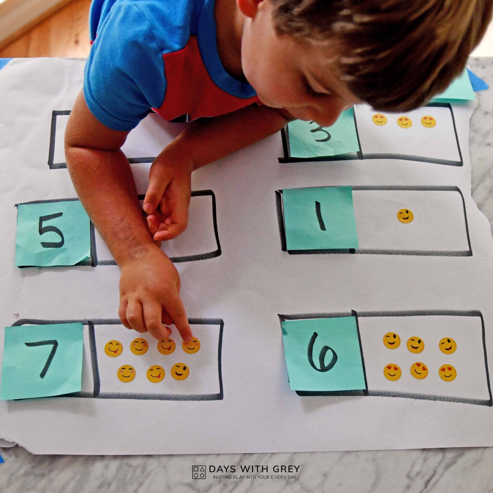 Learning Numbers: Domino Number Match Up Game - Days With Grey