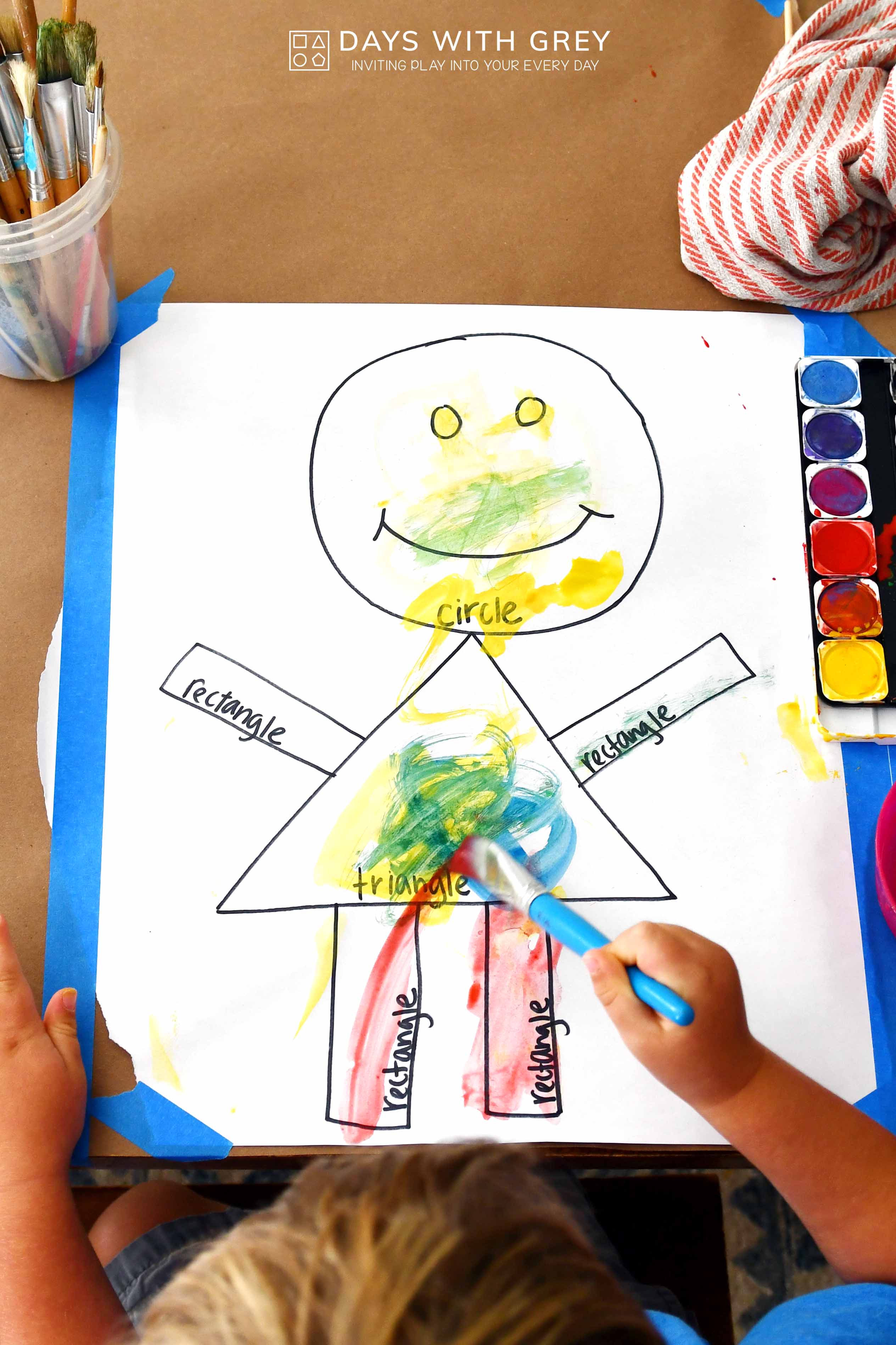 Watercolor Shape Painting - Days With Grey