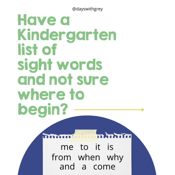 How to Decode Sight Words - Days With Grey