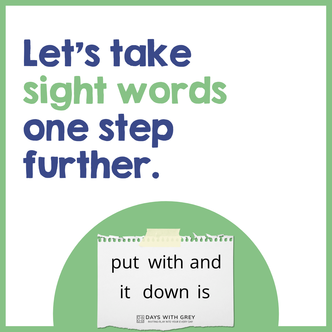 How to Decode Sight Words - Days With Grey