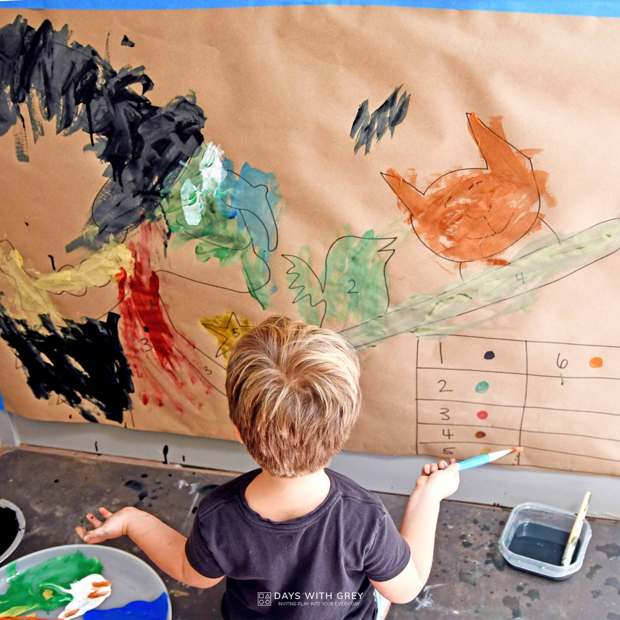 Sticker Number Match - Days With Grey