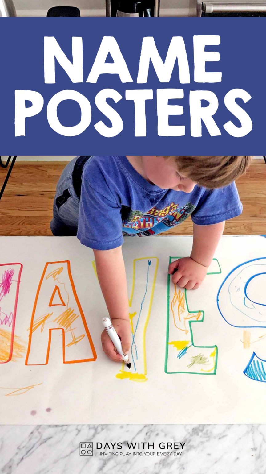 Name Posters for Kids! - Days With Grey