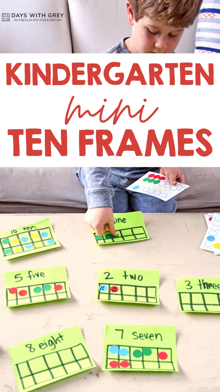 Mini Sticker Ten Frames - Days With Grey