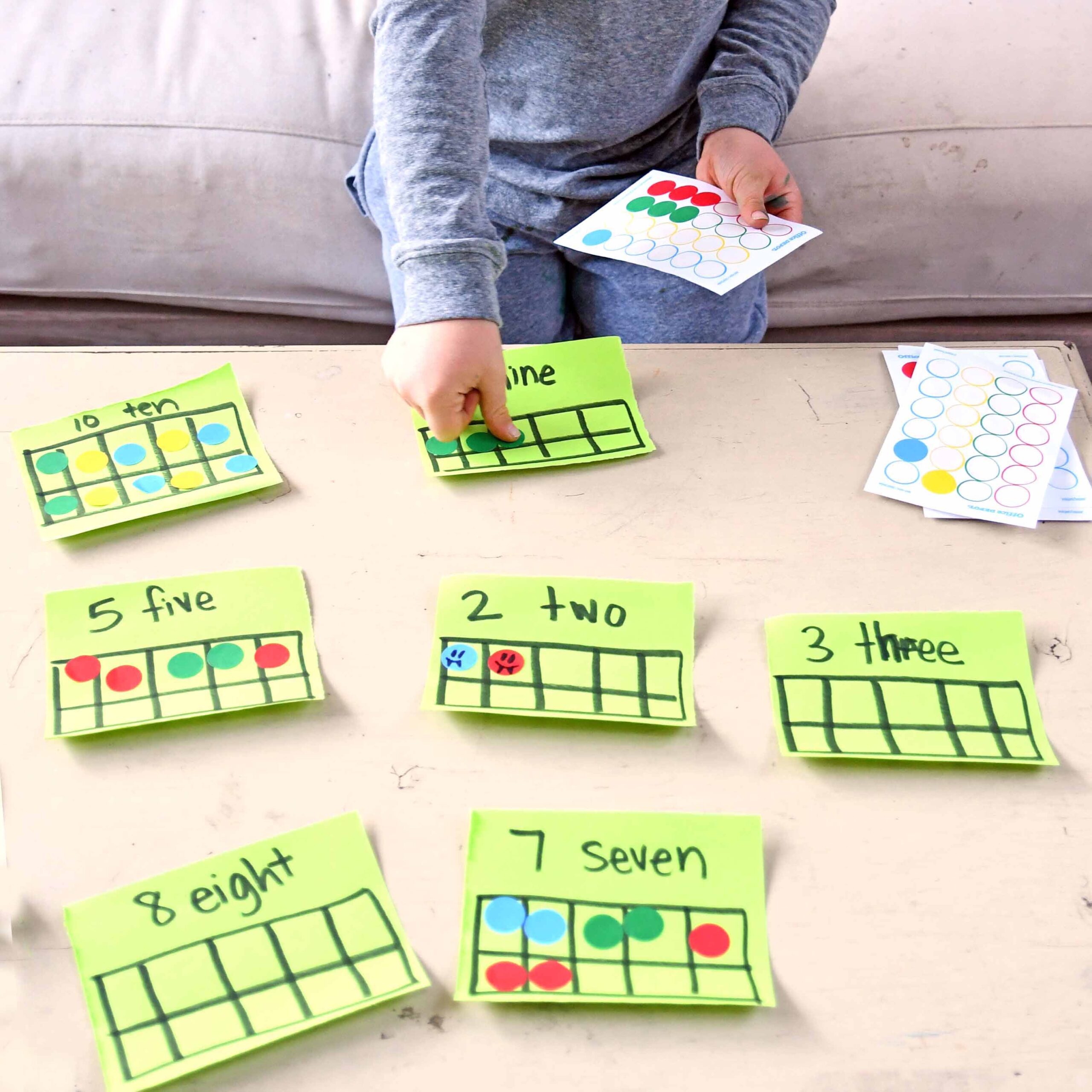 Mini Sticker Ten Frames - Days With Grey