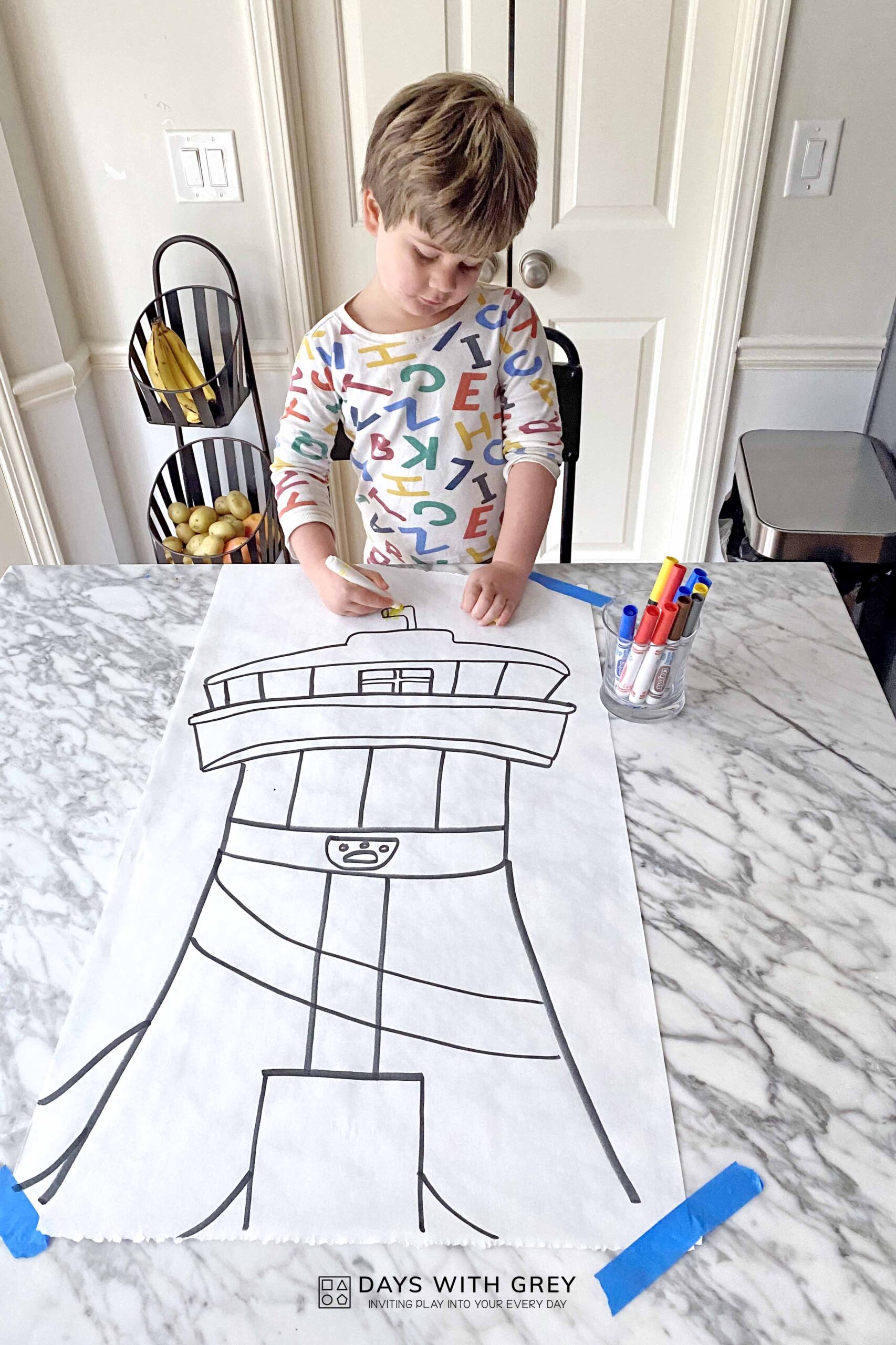 Color the Pup Tower - Days With Grey