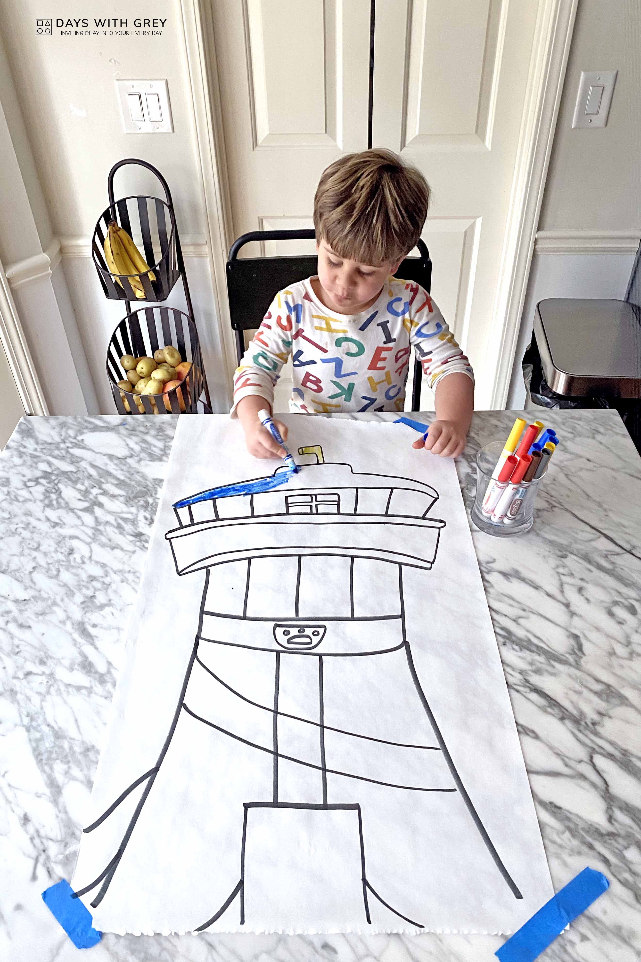 Color the Pup Tower - Days With Grey