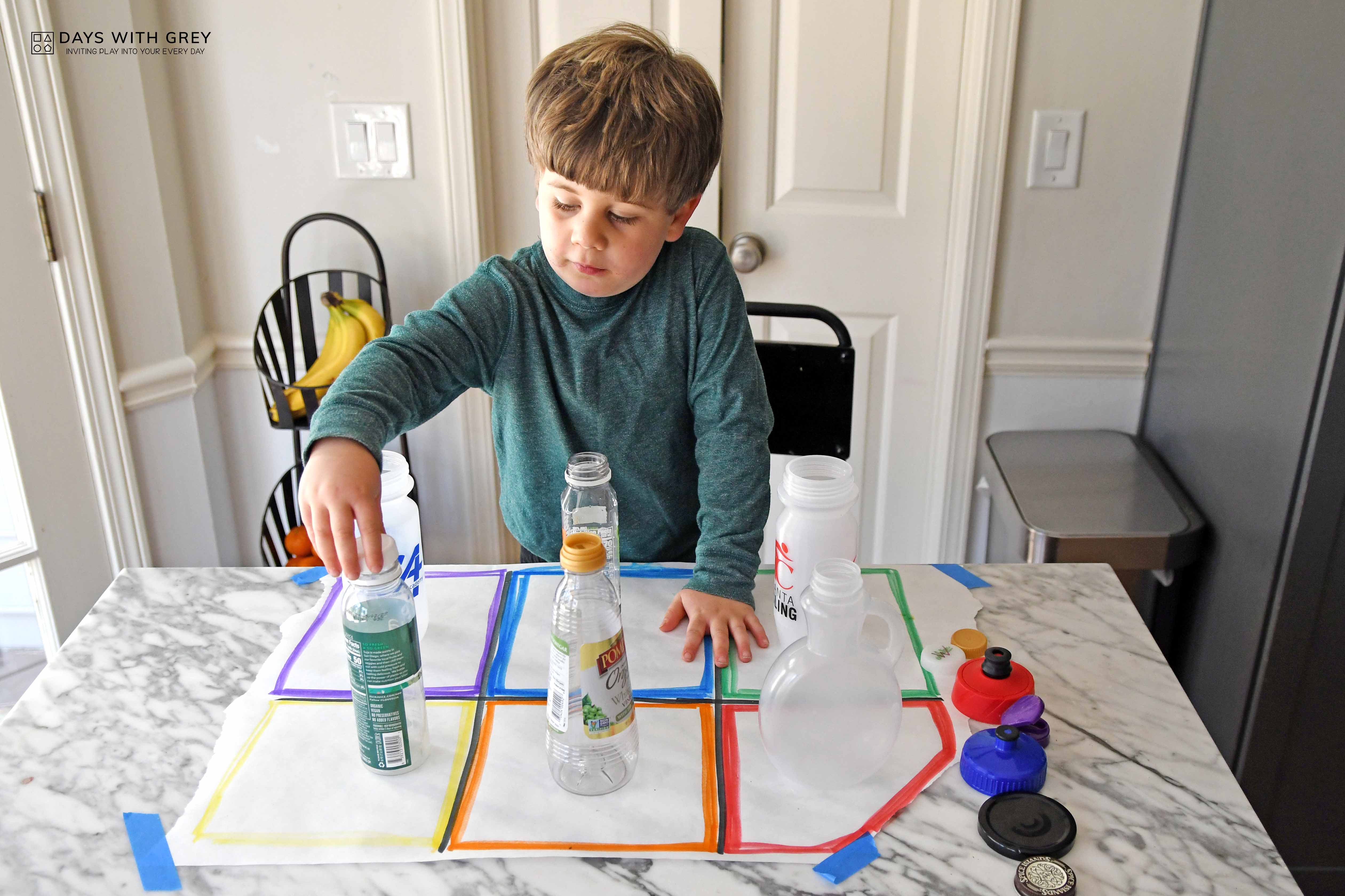 Match the Caps - a Simple Preschool Activity - Days With Grey