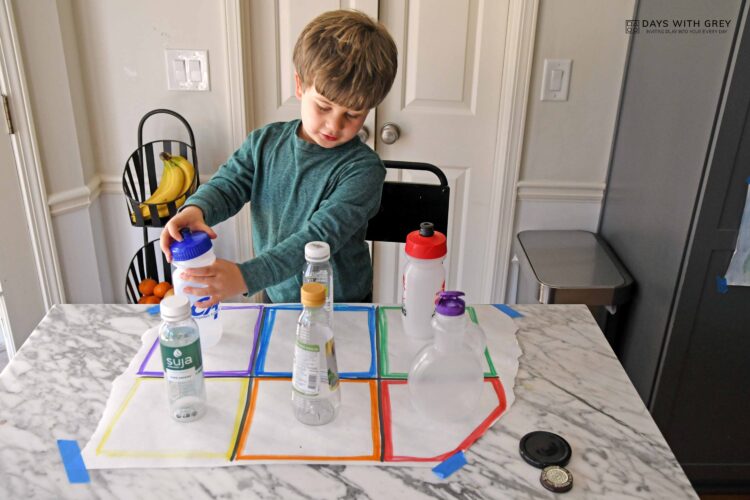 Match the Caps - a Simple Preschool Activity - Days With Grey