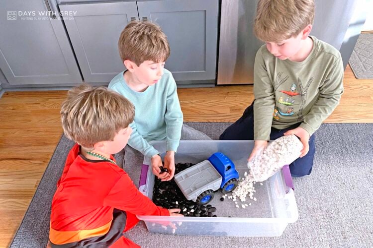 Rock Sensory Bin - Days With Grey