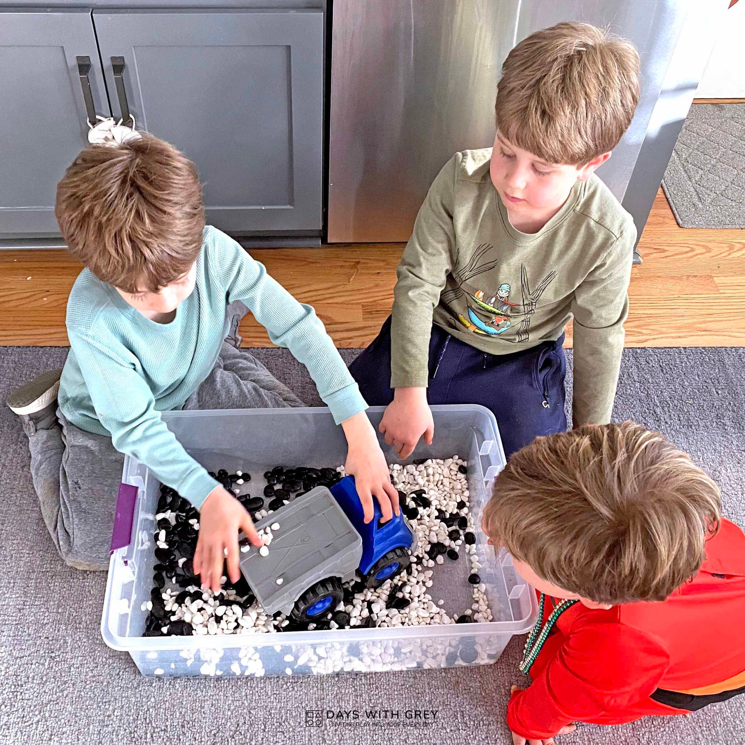 Rock Sensory Bin - Days With Grey
