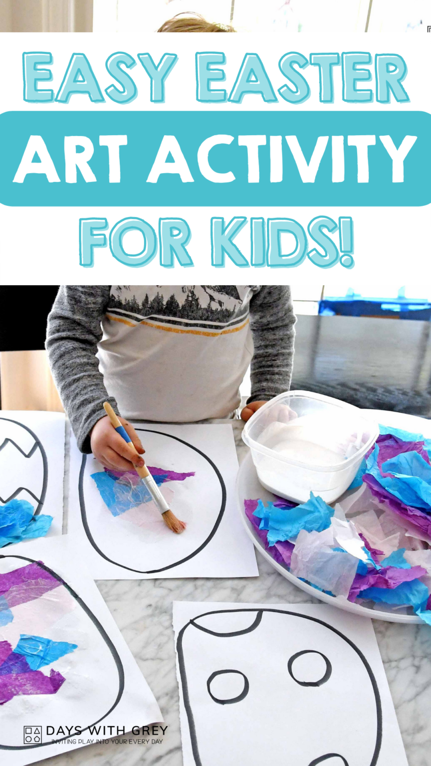 Tissue Paper Easter Art - Days With Grey