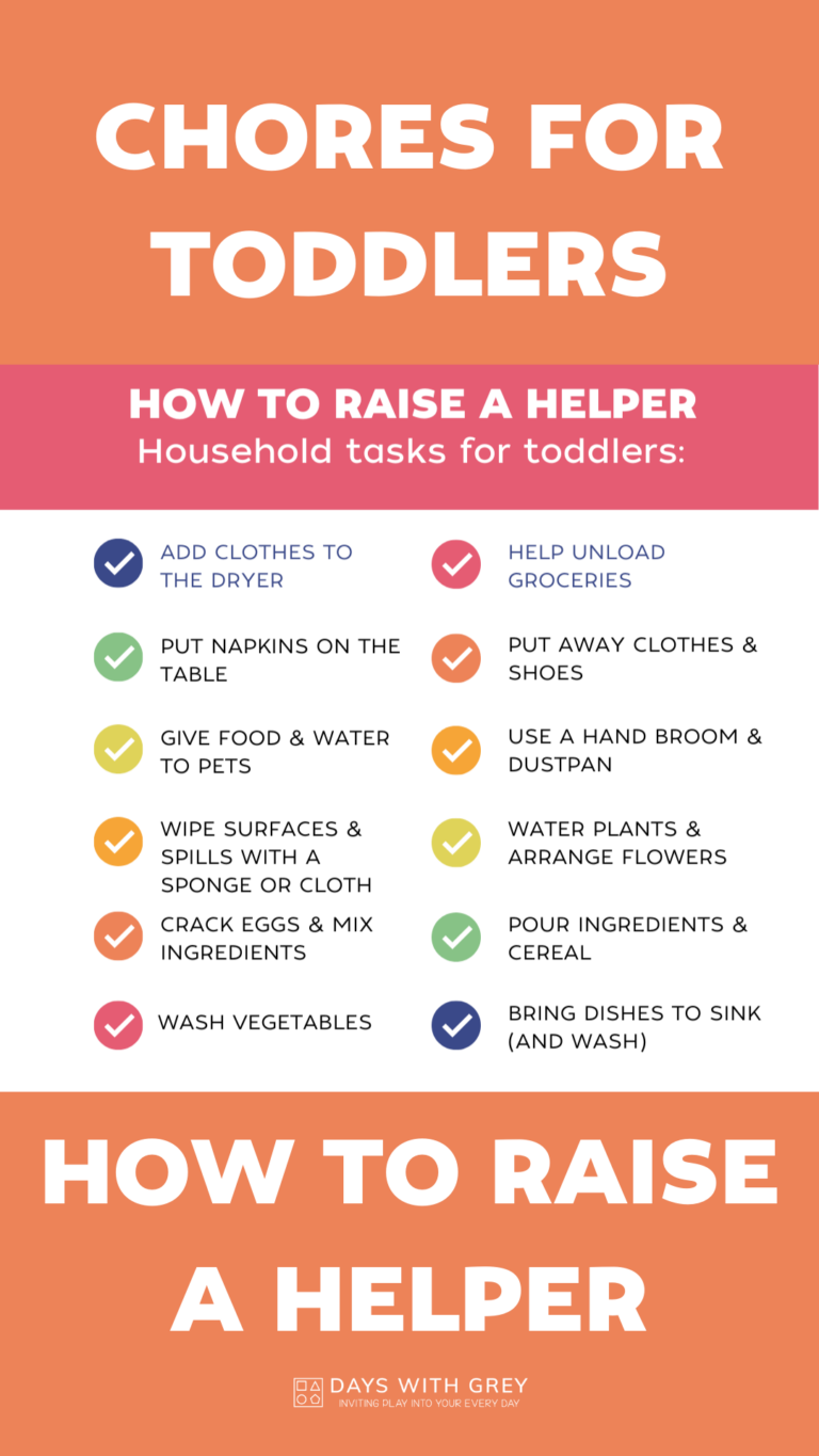 Chores for Toddlers - Days With Grey
