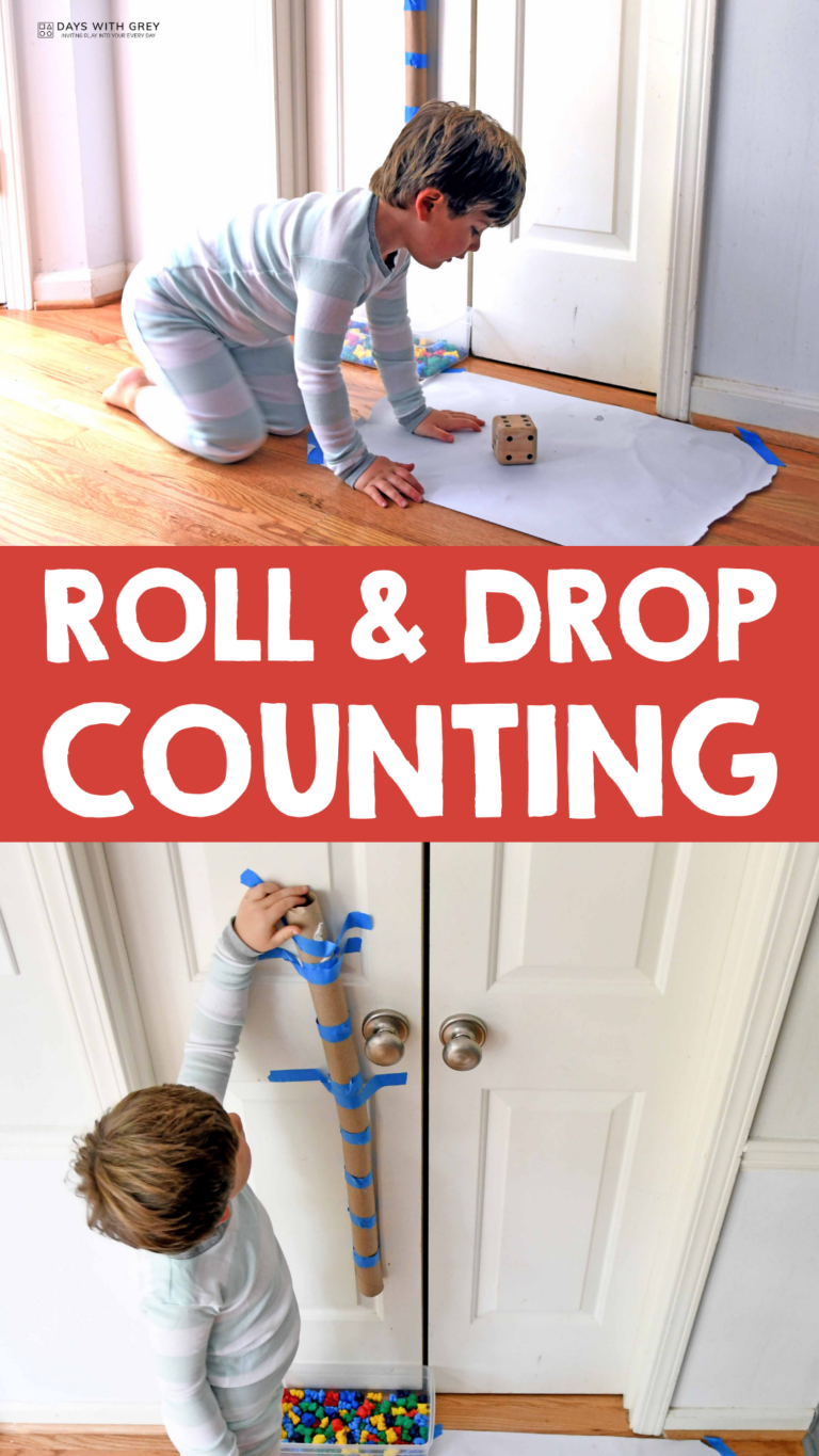 Roll and Drop Counting Activity - Days With Grey